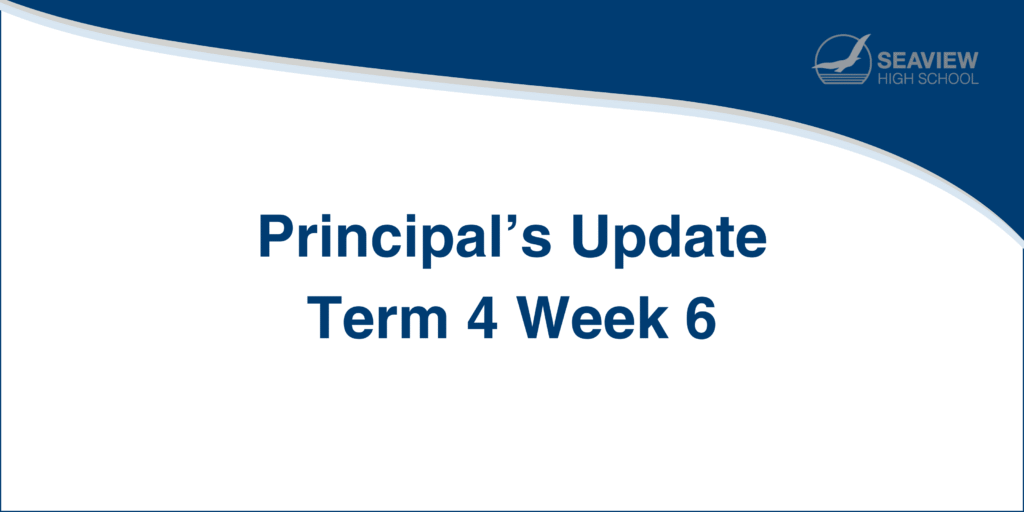 Principal’s Update – Term 4, Week 6 | Seaview High School